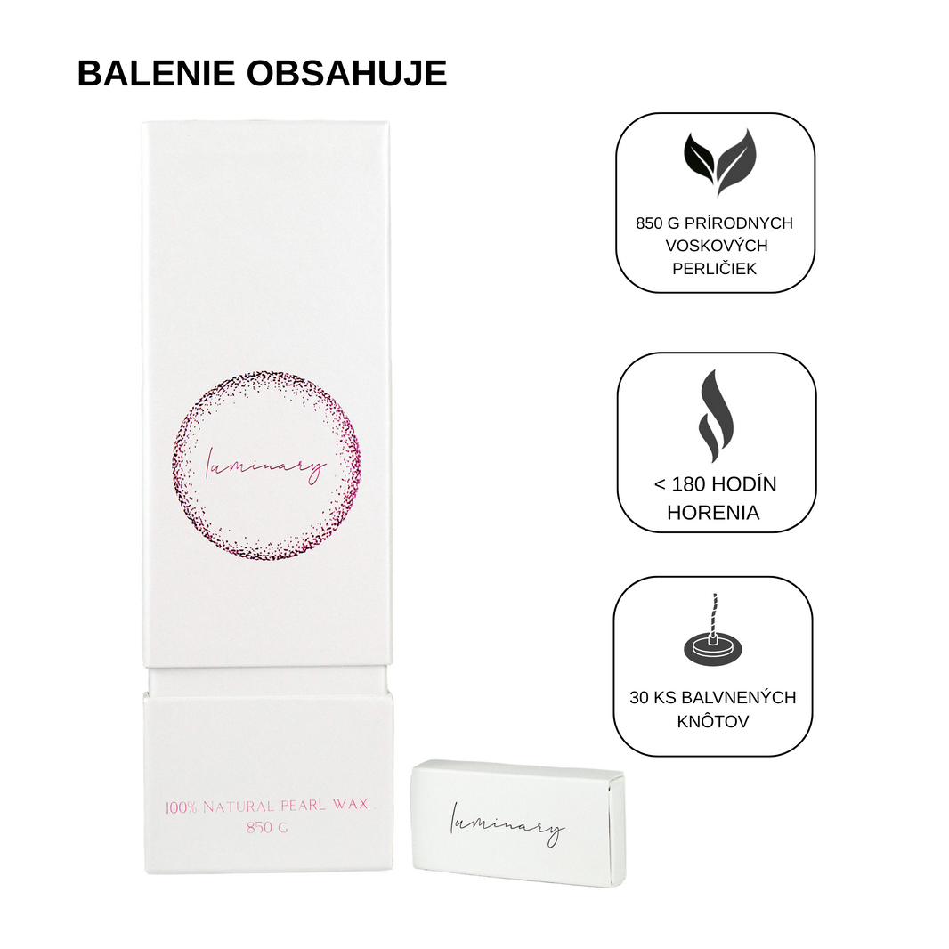 100% prírodné perličkové sviečky Luminary Candles