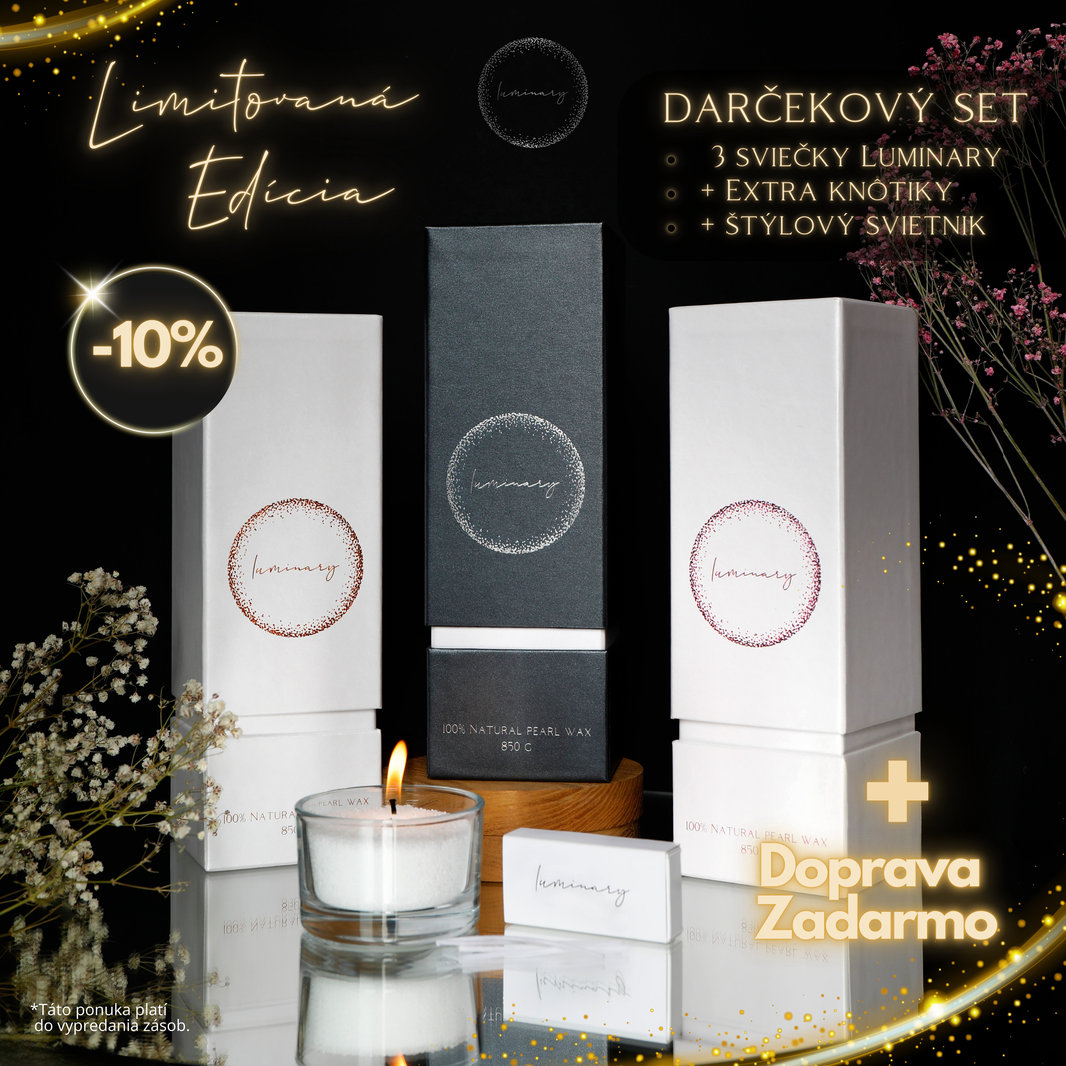 100% prírodné perličkové sviečky Luminary Candles