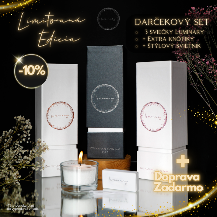 Luxusná sada 3 sviečok: Vytvorte si doma oázu pokoja. – Luminary Candles